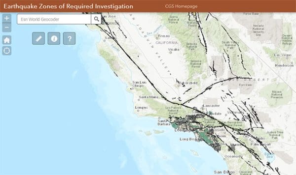 California Earthquake Hazard Map - New Online Interactive Map